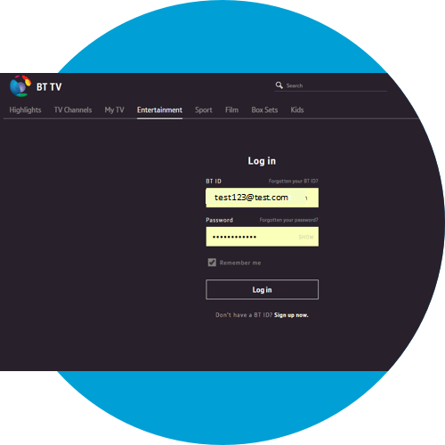 How to log in to the BT TV App - Web | BT Help